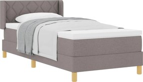Postel s boxspringem s čelo Taupe 190 x 90 cm textil 3341332