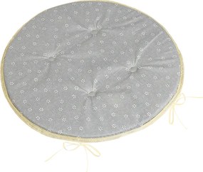 Bellatex Sedák Adéla kulatý hladký Šedá,Bílá 40 cm, (průměr)