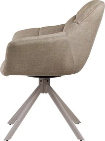 Designová otočná židle Vallerina béžová / šedo-hnědá