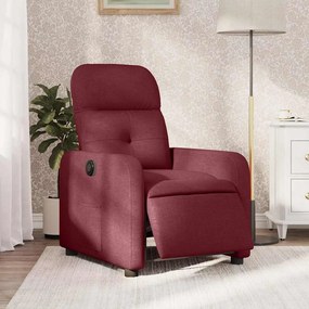 Elektrické polohovací křeslo vínové textil 3206780