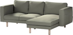 Potah na pohovku IKEA Norsborg 3-místná se šezlongem barva šedá látka pletený vzor