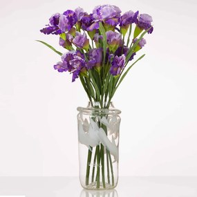 Umělý velkokvětý Iris ZORA - XXL v modrofialové barvě. Cena je uvedena za 1 kus.