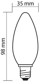 LED žárovka E14 McLED 4,7W (40W) teplá bílá (2700K) svíčka ML-323.032.87.0