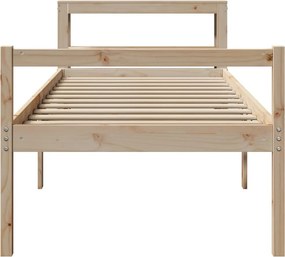 Postel s čelem pro seniory 90 x 190 cm masivní borovice 3305851