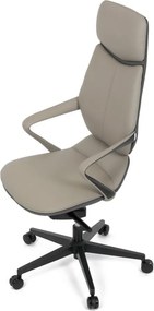 Kancelářské křeslo KA-T8426 GREY, houpací mechanismus, šedá ekokůže (59 x 63) cm