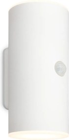 BRI 3787016 Lima LED venkovní nástěnné svítidlo, pohybové čidlo, soumrakový senzor, nabíjecí, bílé - BRILONER