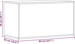 vidaXL Marketos Úložná truhla bílá 84 x 42 x 46 cm kompozitní dřevo