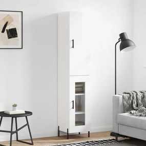 Skříň highboard bílá s vysokým leskem 34,5x34x180 cm kompozit