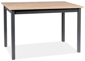 MAXIVA Jídelní stůl rozkládací - HORACY, 125/170x75, dub artisan/matná černá