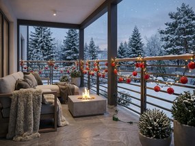 LED světelný řetěz CRANBERRY BALLS 7,4 m, červený