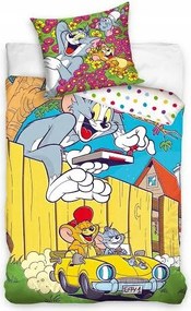 Povlečení 140x200 Tom A Jerry barevné povlečení 70x90