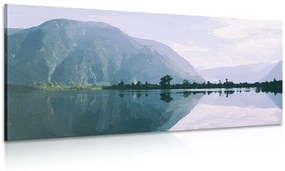 Obraz malované hory u jezera