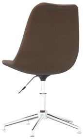 Otočné jídelní židle 4 ks hnědé textil,  3085408