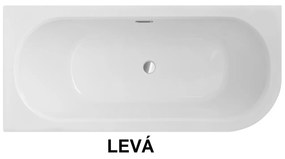 BESCO Asymetrická vana AVITA SLIM+ Nožičky k vaně - S nožičkami, Rozměr vany - 170 × 75 cm, Způsob provedení - Levé - VANAVIT17SLIMLP+OLVPINOZ