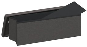 Úložná lavice skládací tmavě šedá umělé plátno - Default Title