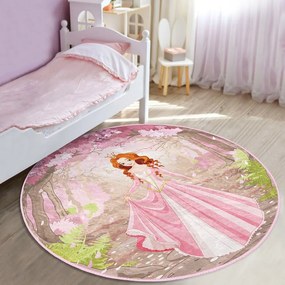 Růžový dětský koberec ø 120 cm Comfort – Mila Home