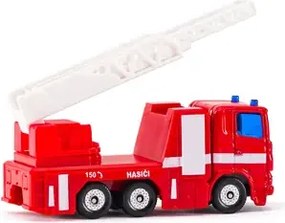 SIKU česká verze - hasičské auto s výsuvným žebříkem