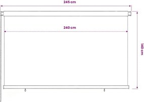 Venkovní roleta 245 (Š) x 140 (V) cm modrá HDPE 312844