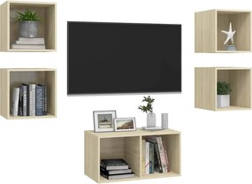 5dílný set TV skříněk dub sonoma kompozitní dřevo 3079604