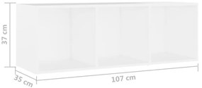 vidaXL Marketos TV skříňky 2 ks bílé 107 x 35 x 37 cm dřevotříska