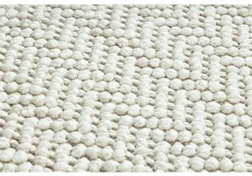 koberec NANO FJ86B Rybí kost, smyčkový, plošně tkaný bílá velikost 160x220 cm | krásné koberce cz