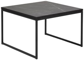 OnaDnes -20% Černý mramorový konferenční stolek MICADONI VELD 60 x 60 cm