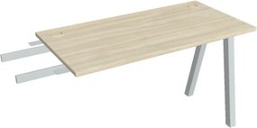 Hobis Kancelářský stůl k řetězení Hobis UEA 1200RU, deskaakát, bílá RAL 9016
