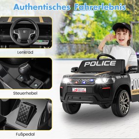 Costway Dětské policejní auto 12 Policejní auto napájené V s dálkovým ovládáním