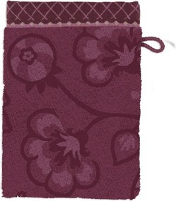Pip Studio Jasmine Jacquard bavlněná froté žínka tmavě růžová 16x22 cm (Mycí žínka z velmi kvalitního bavlněného froté)
