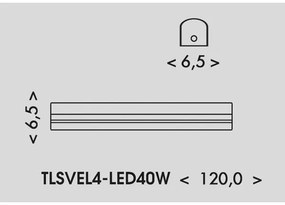 Ecolite TLSVEL4-LED40W - LED Zářivkové svítidlo VELO LED/24/32/40W/230V bílá