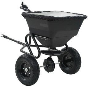 Tažné rozmetadlo soli PVC a ocel 125 x 74 x 79 cm 45 l 142967