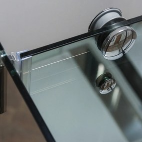 Čtvrtkruhový sprchový kout s dvoudílnými posuvnými dveřmi AMR2N 2000 mm 885–895 Transparent S Brillant AMR2N/900 624-9000000-00-02