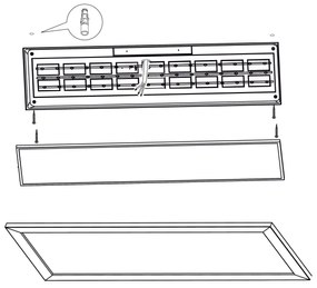 Eglo 99476 - LED Stropní svítidlo PIGLIONASSO LED/32W/230V 345x1245 mm