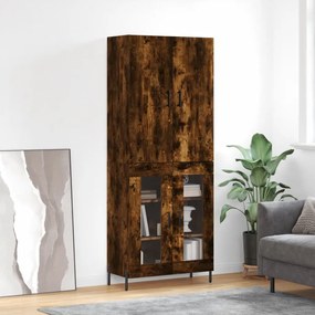 vidaXL Skříň highboard 69,5 x 34 x 180 cm kompozitní dřevo [3195740] Barva: kouřový dub