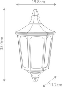 Elstead CRICKLADE venkovní nástěnná lucerna IP44 1×E27/35 cm