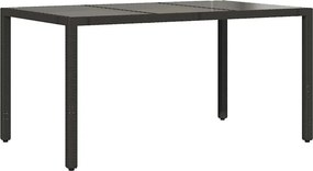 7dílný zahradní bistro set s poduškami černý polyratan 3276991