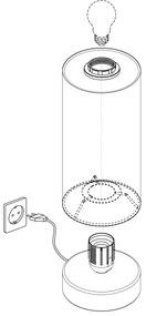 Eglo 95118 - Stmívatelná stolní lampa PASTERI 1xE27/40W/230V