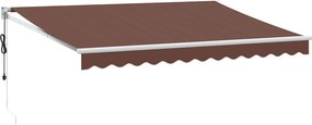 Automatická zatahovací markýza hnědá 350 x 250 cm 3215709