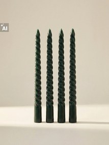 Sinsay - Stolní svíčky ve spirálovém tvaru 4 pack - zelená
