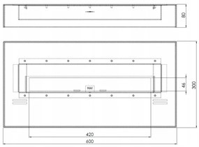 InFire - BIO krb 8x60 cm 3kW černá