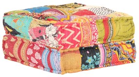 Pouf 60 x 70 x 36 cm patchwork textil