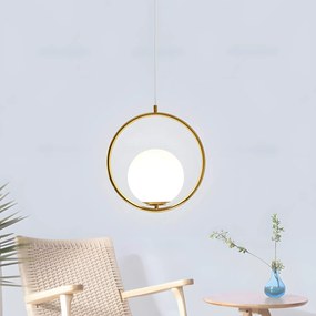 Toolight Toolight, stropní lampa visící skleněná koule z bílého zlata G109-1W Gold, OSW-09734