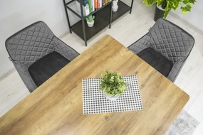 Set dvou jídelních židlí NOLA šedé (černé nohy) 2ks