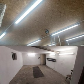 BERGE Hermetické LED svítidlo 120 cm + 2x LED trubice 18W - neutrální bílá