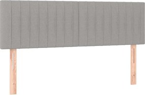 Box spring postel s matrací a LED světle šedá 140x190 cm textil 3133309