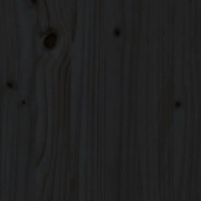 Zahradní truhlík černý 40 x 40 x 78 cm masivní borové dřevo,  825279