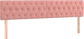 Box spring postel s matrací růžová 180x200 cm samet 3131158
