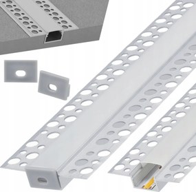 BERGE LED hliníkový profil zapuštěný 2m - sada
