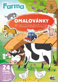 JIRI MODELS Omalovánky A4 se samolepkami Farma 9