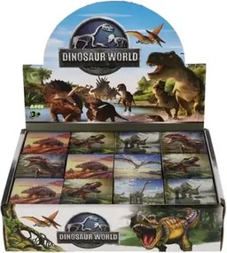 TEDDIES Hlavolam kostka 3x3 dinosaurus / Plast / Ve fólii / 6x6x6 cm /
